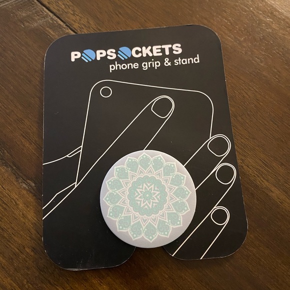 PopSocket | Accessories | Teal Mandala Print Pop Socket | Poshmark